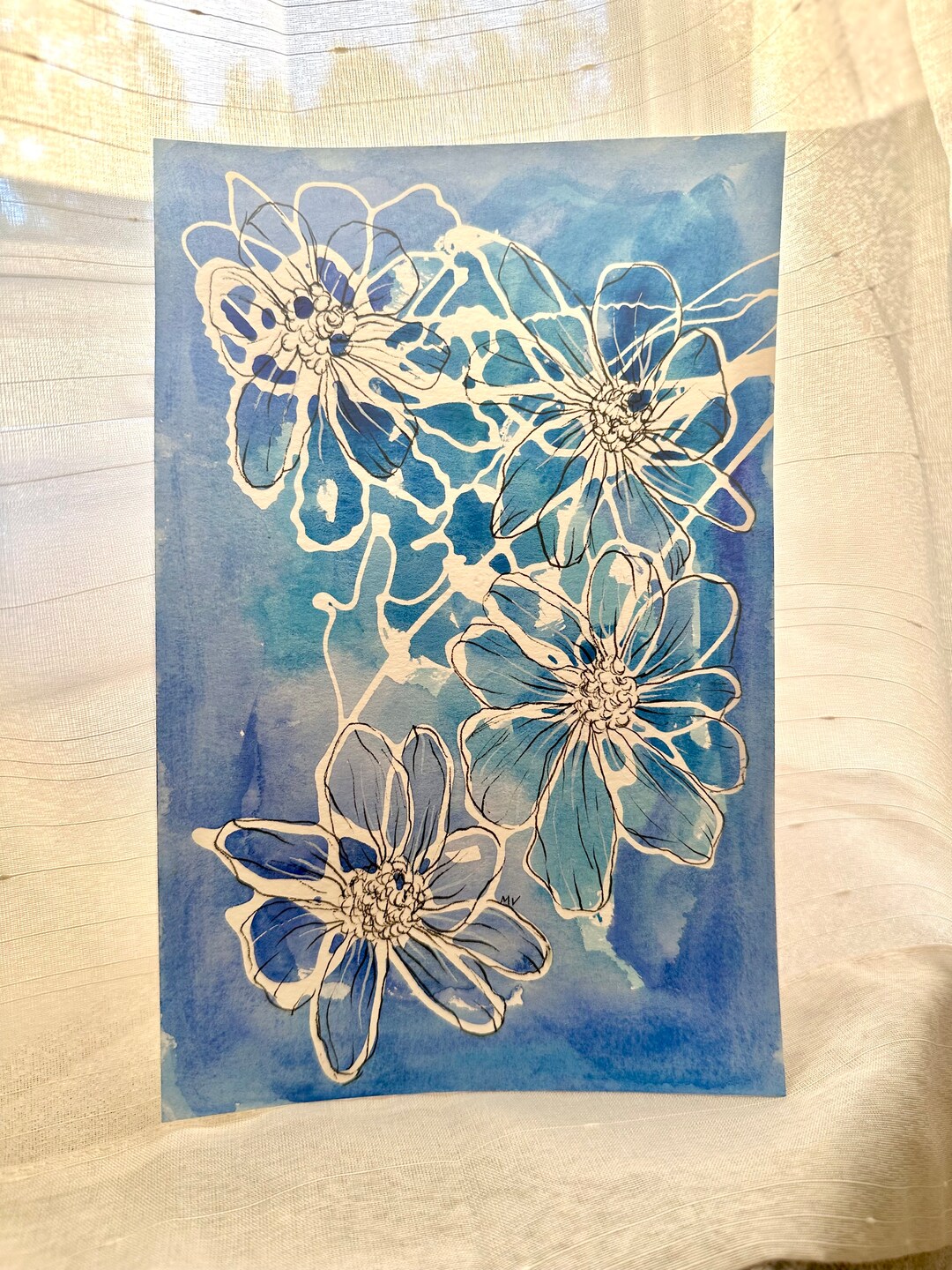 Watercolor Painting | Rubber Cement Tik Tok Water Color | Nature ...