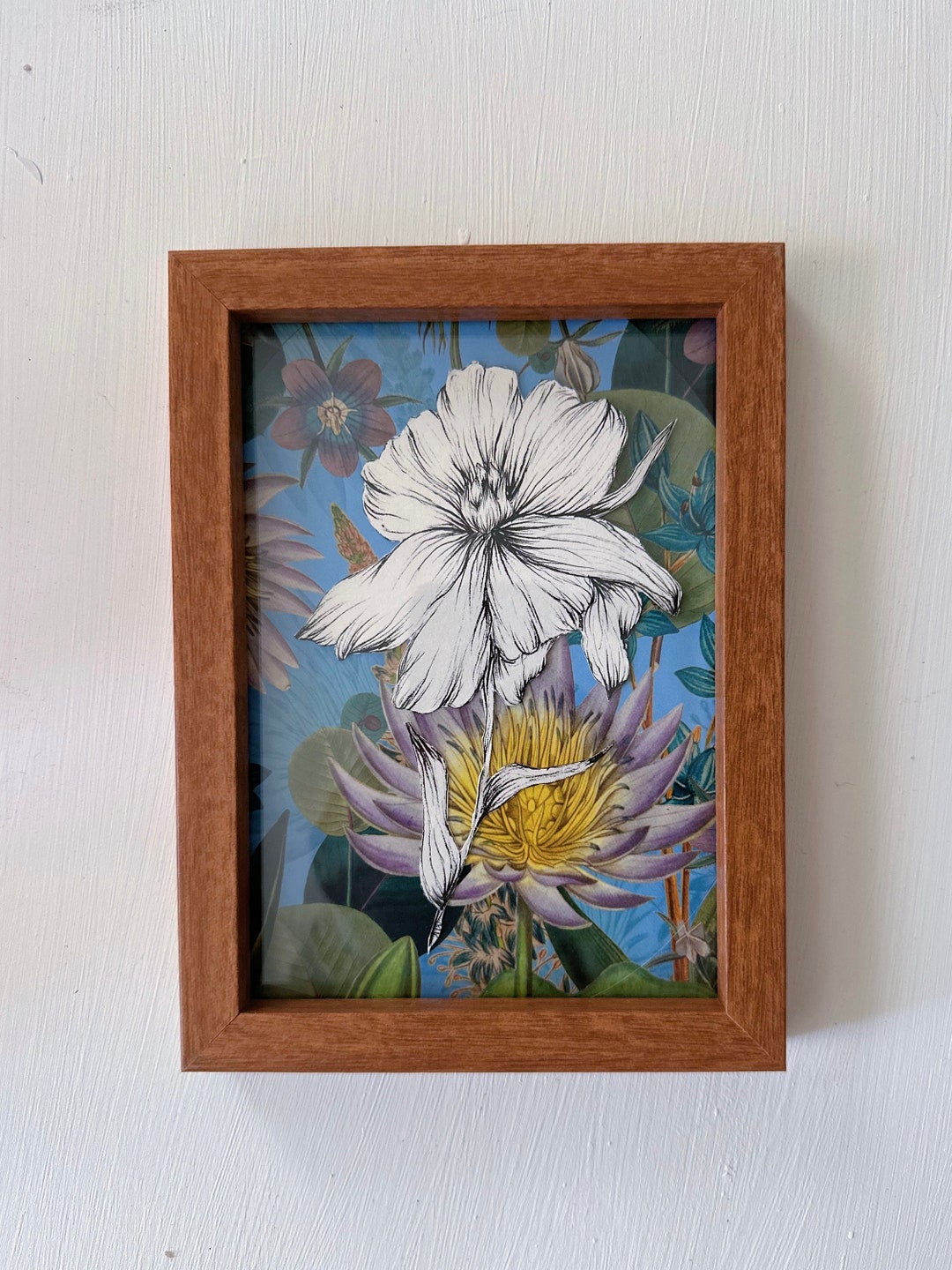 Framed Pop Art Flower Art | Micron Flower Illustrations | Birth Flowers ...