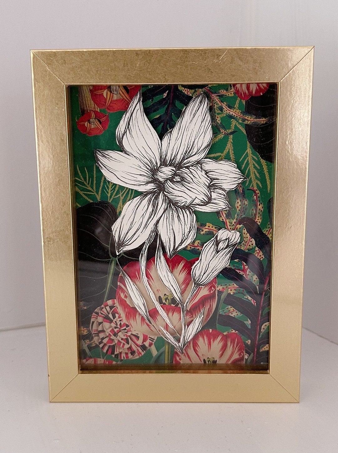 Framed Pop Art Flower Art | Micron Flower Illustrations | Birth Flowers ...