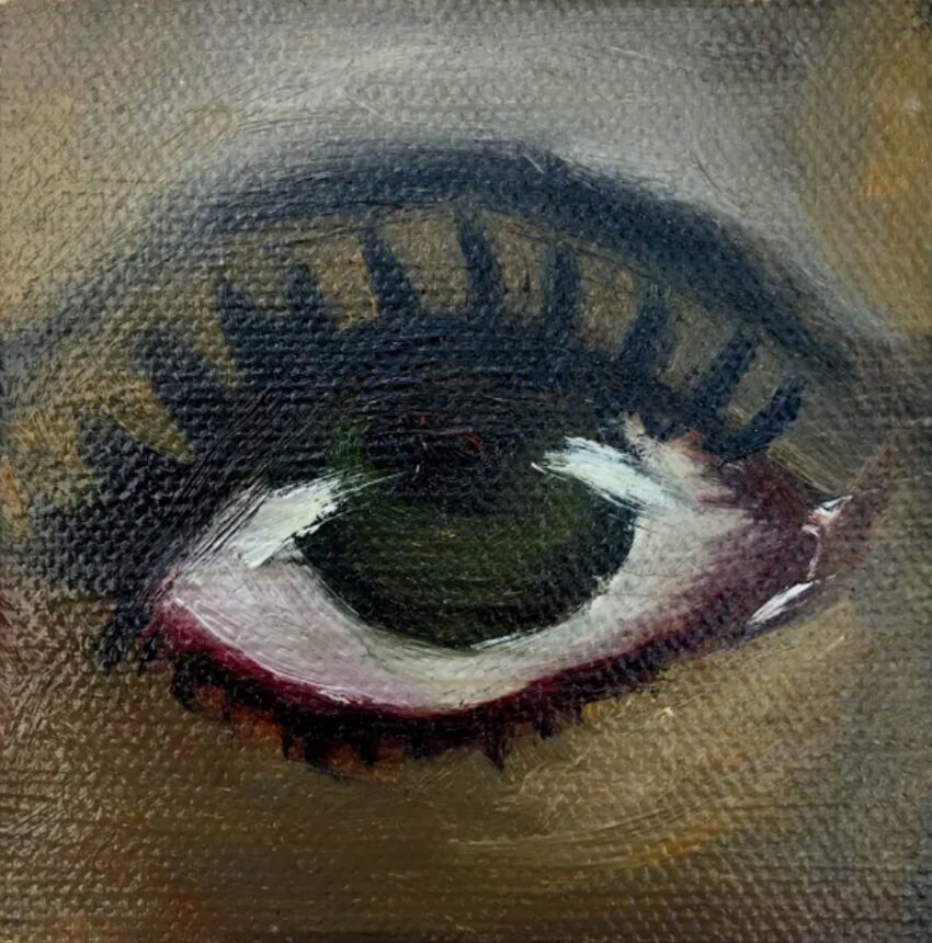 Stare Painting Eye Acrylic Painting on Canvas Gloss Eye - Etsy