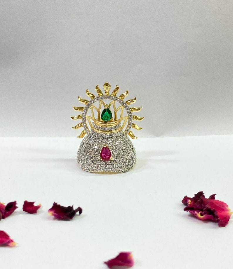 Gold Krishna Mukut, Laddu Gopal Mukut Shringar, Gold Deity Crown and ...