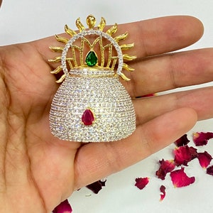 Gold Krishna Mukut, Laddu Gopal Mukut Shringar, Gold Deity Crown and ...