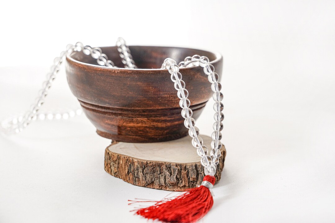 Harmony of Light: Sphatik Crystal Beads Chanting Mala - Etsy