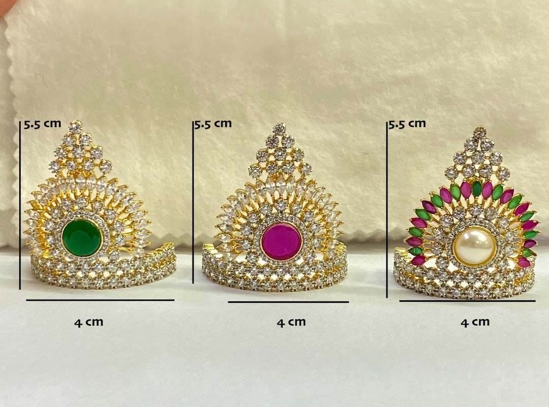 Handmade Mukut: Indian God Crown With Gemstones - Etsy