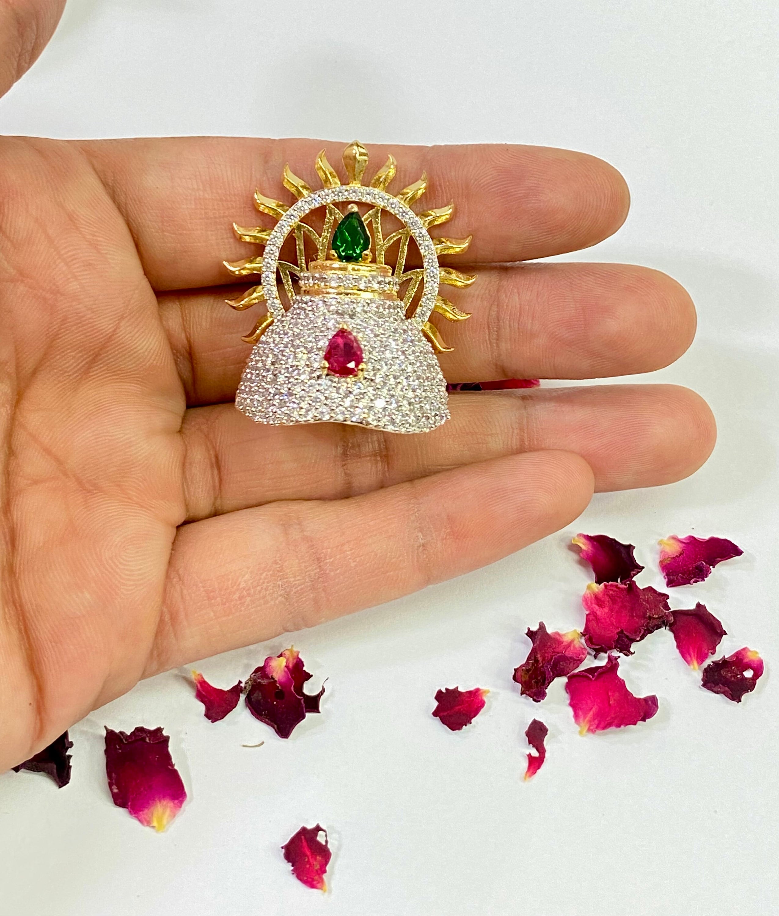 Gold Krishna Mukut, Laddu Gopal Mukut Shringar, Gold Deity Crown and ...