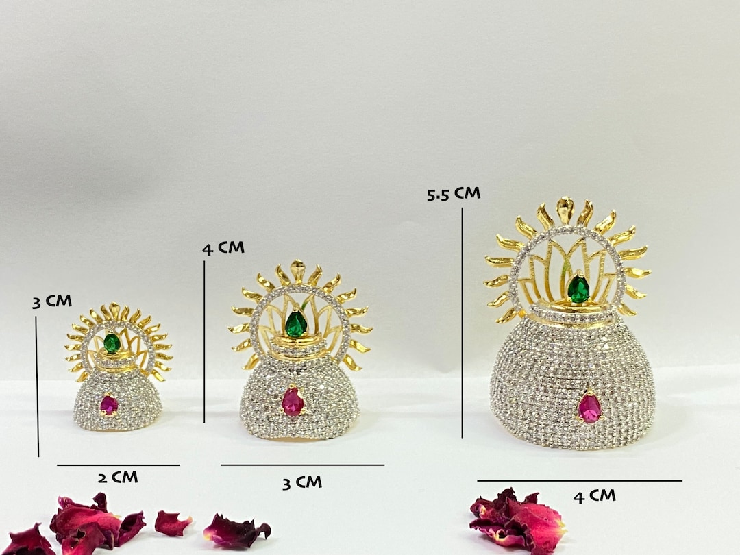 Gold Krishna Mukut, Laddu Gopal Mukut Shringar, Gold Deity Crown and ...