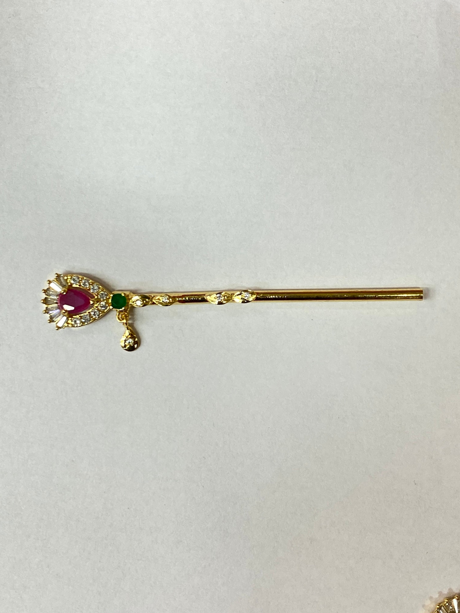 22k Gold Plated Krishna Flute: Laddu Gopal Bansuri With CZ Stones - Etsy
