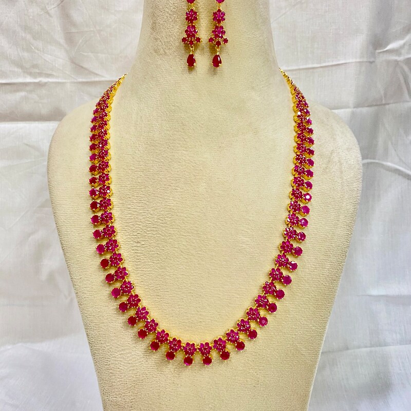 Indian Ruby Necklace - Etsy