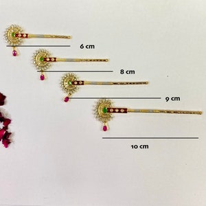 22k Gold Plated Krishna Flute CZ Stone & Peacock Design | Peacock ...
