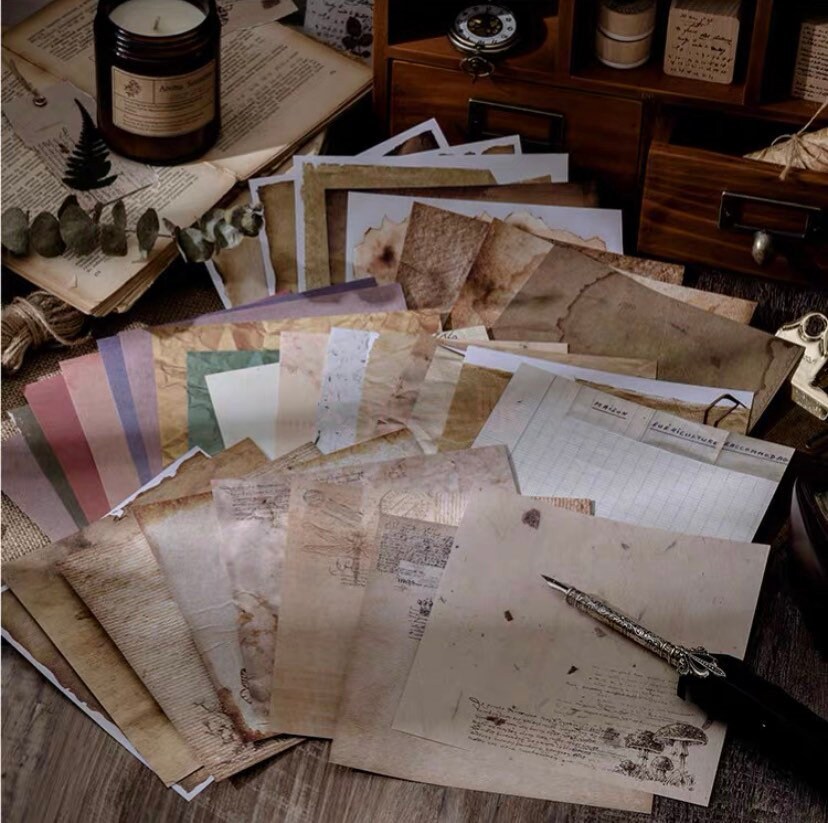 8pcs Vintage Paper Set Vintage Scrapbooking Paper Vintage | Etsy