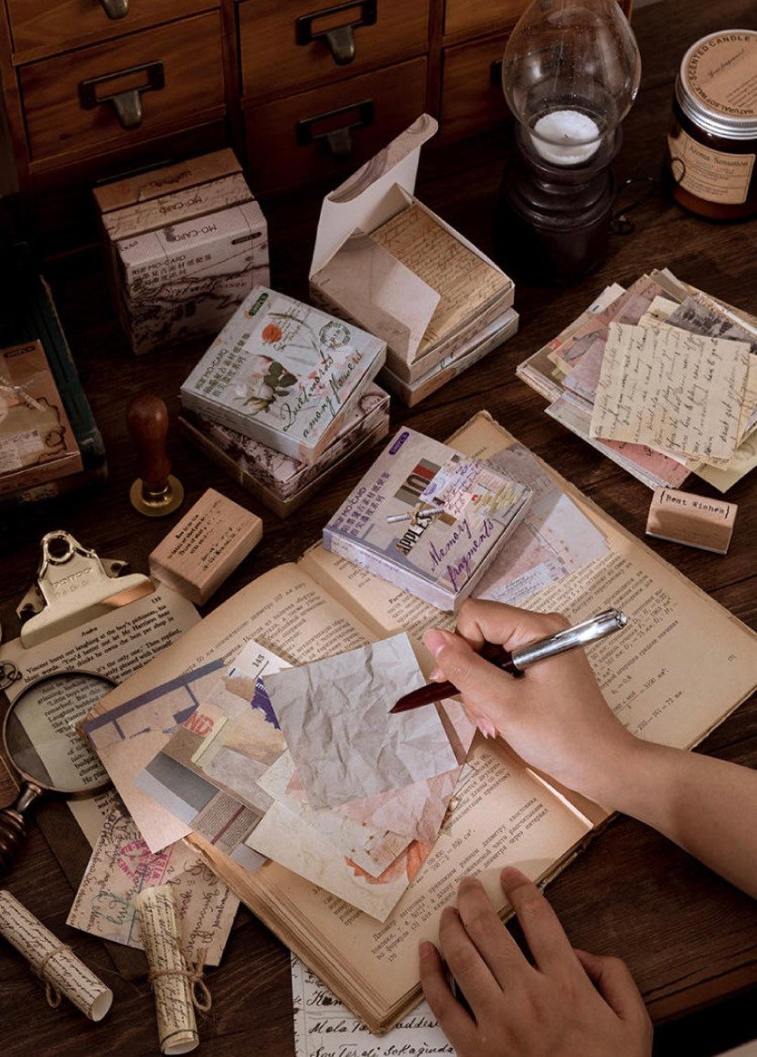 100pcs Vintage Paper Set, Vintage Scrapbooking Paper, Vintage Collage ...