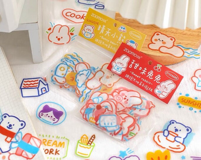 45pcs Small Cute Stickers Kawaii Stickers Happy Mail - Etsy