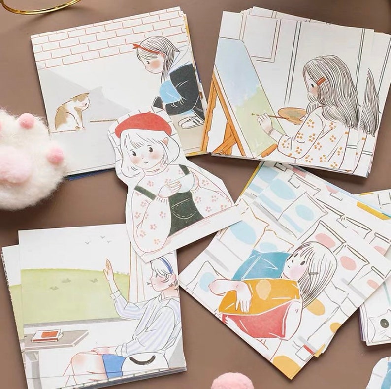 120pcs Cute Memo Pads Kawaii Notepads Set Cute Stickers | Etsy