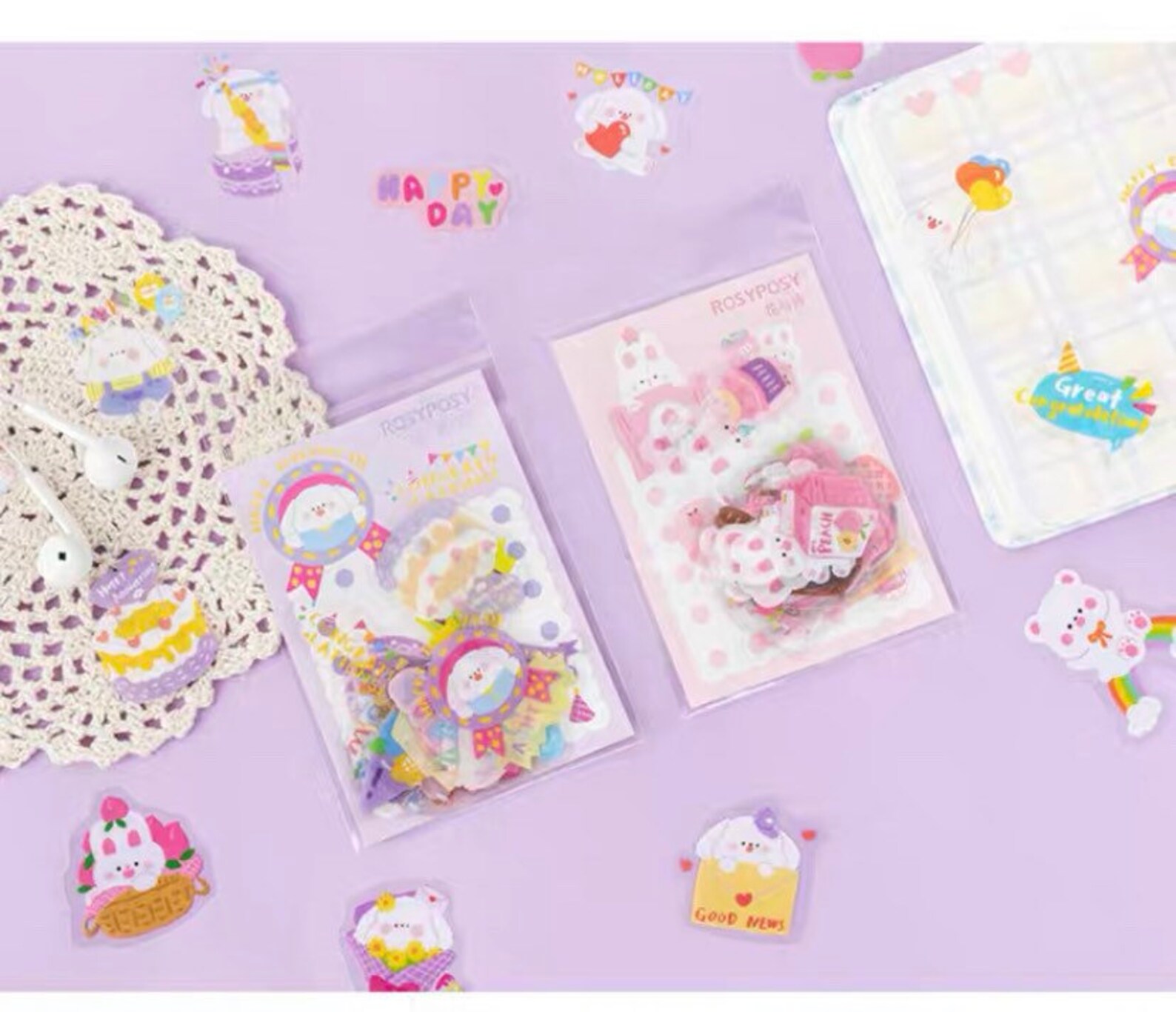 40pcs Small Cute Stickers Kawaii Stickers Happy Mail | Etsy