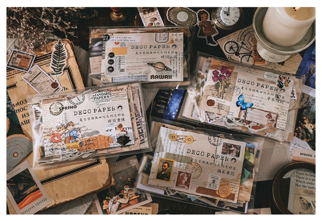 200pcs Vintage Paper Set Vintage Scrapbooking Paper Vintage - Etsy