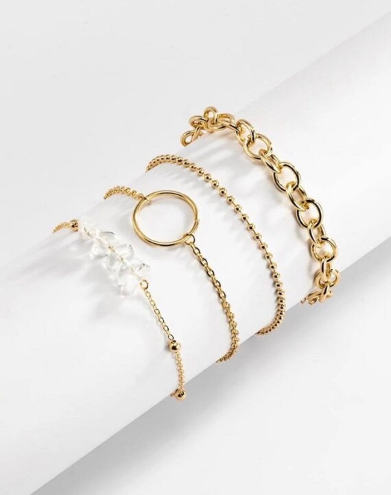 1 Set of 4 Bracelet Aesthetic Gold Layered Bracelet Shells - Etsy