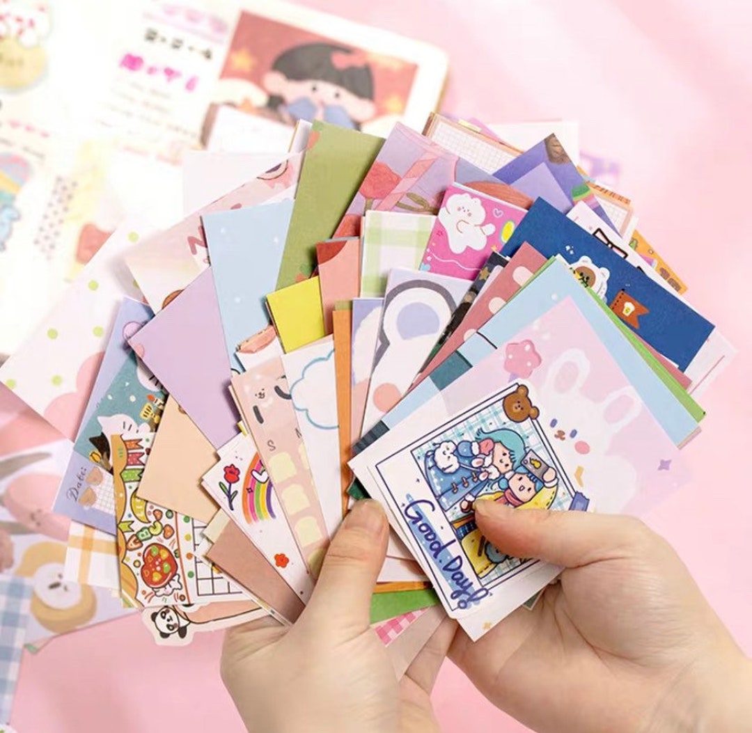 50pcs Cute Memo Pads Set, Kawaii Notepads Set, Cute Stickers, Japanese ...