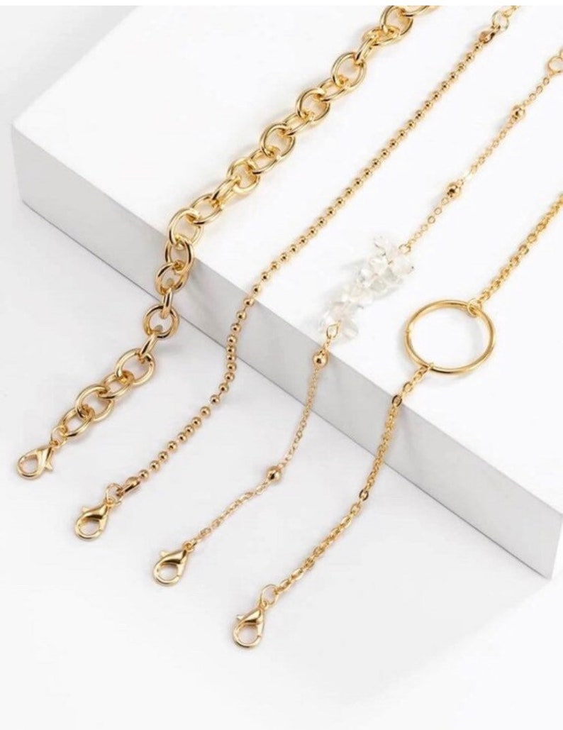 1 Set of 4 Bracelet Aesthetic Gold Layered Bracelet Shells - Etsy