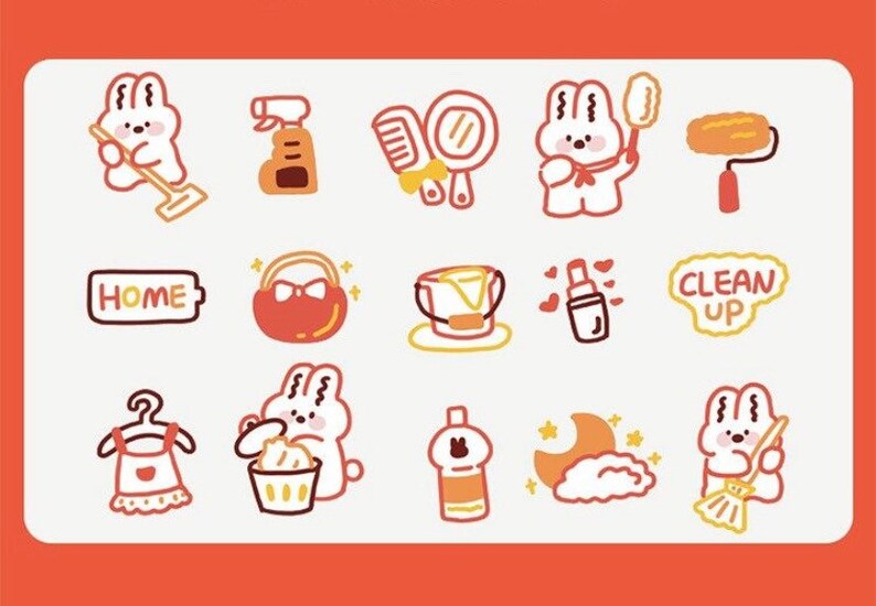 45pcs Small Cute Stickers Kawaii Stickers Happy Mail - Etsy