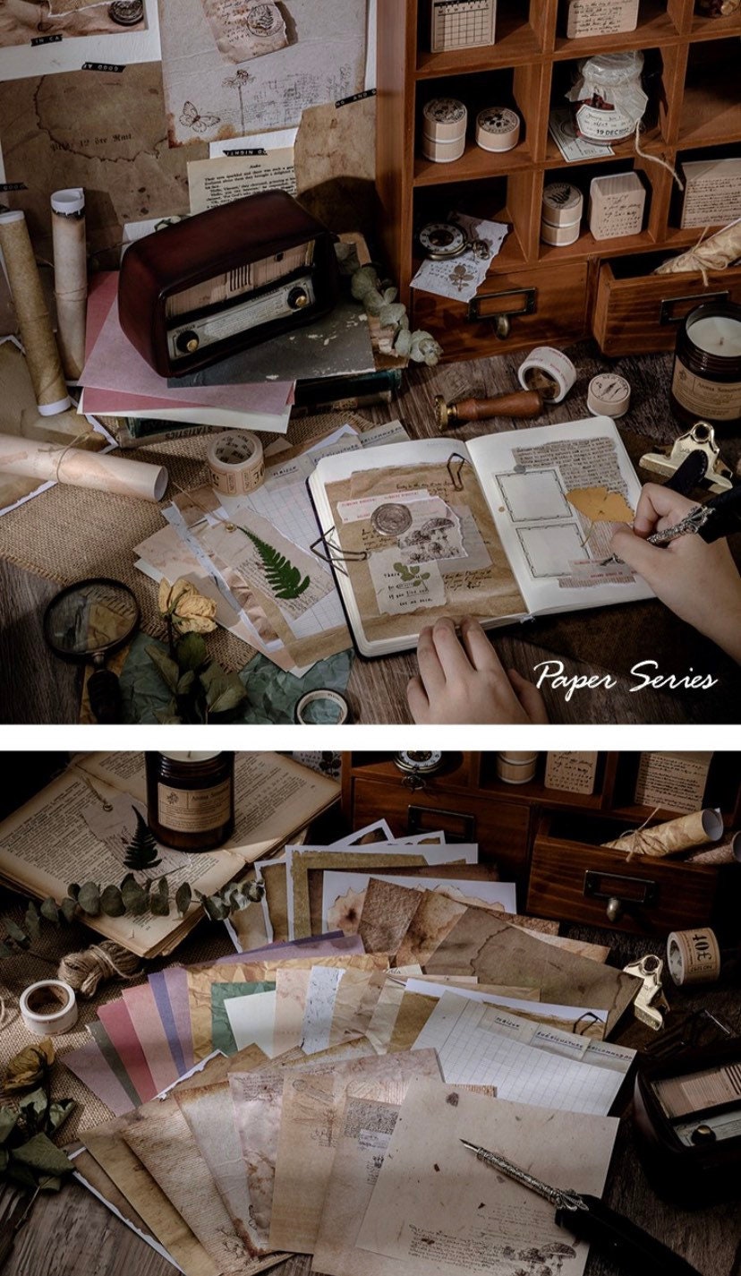 8pcs Vintage Paper Set Vintage Scrapbooking Paper Vintage | Etsy