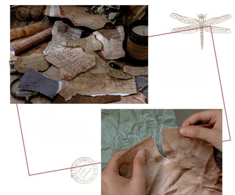 8pcs Vintage Paper Set Vintage Scrapbooking Paper Vintage | Etsy