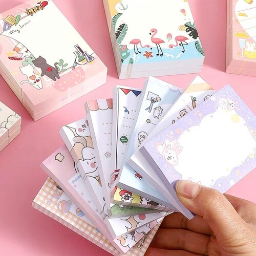 100pcs Cute Memo Pads Kawaii Notepads Set Cute Stickers - Etsy