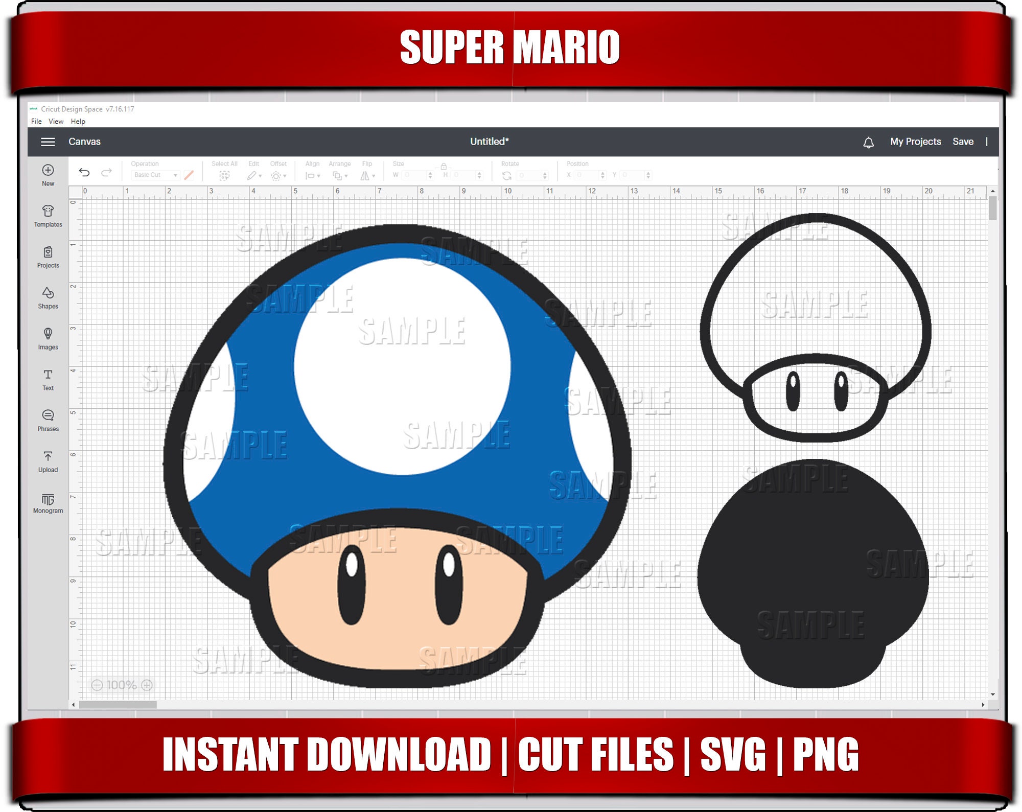 Mario svg hongo svg png clipart luigi svg mario cumpleaños - Etsy México