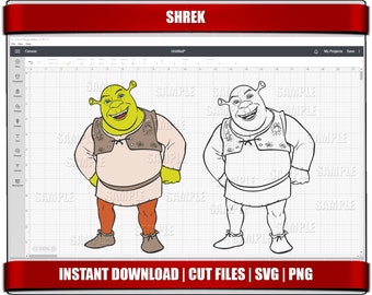 Shrek Svg, Shrek Png Clipart, Shrek Birthday Svg for Cricut Silhouette ...