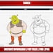 Shrek Svg, Shrek Png Clipart, Shrek Birthday Svg for Cricut Silhouette ...