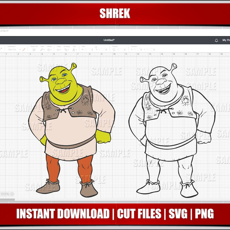Shrek Silhouettes - Etsy UK