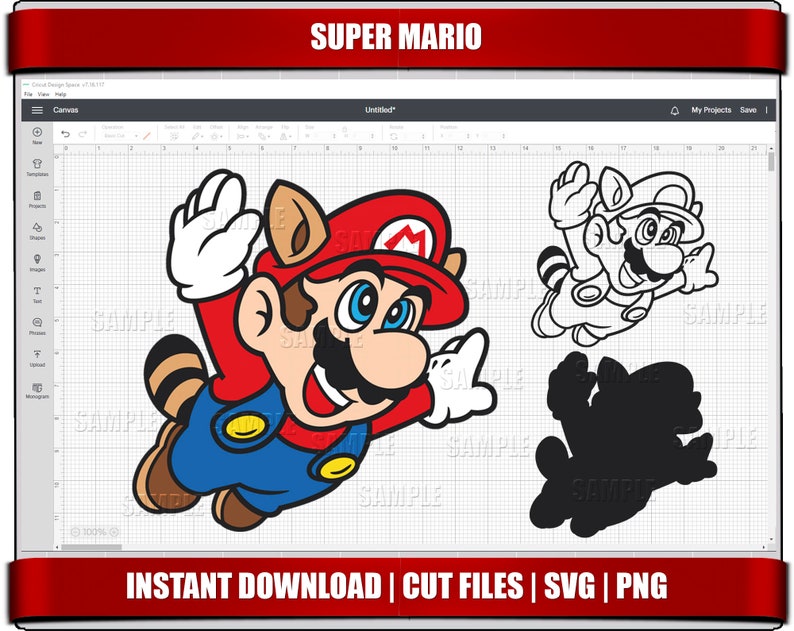 Mario Svg Mario Png Clipart Luigi Svg Mario Birthday Svg for - Etsy