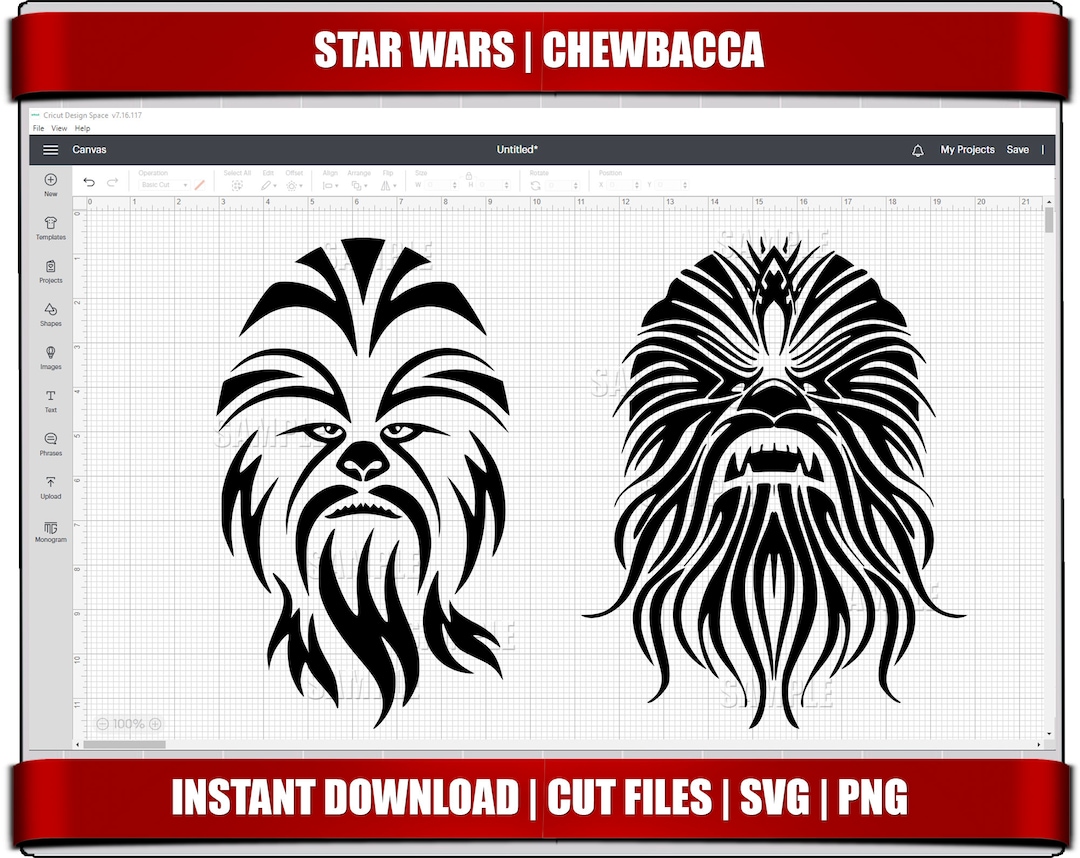 Chewbacca svg png clipart, star wars svg, descarga instantánea ...