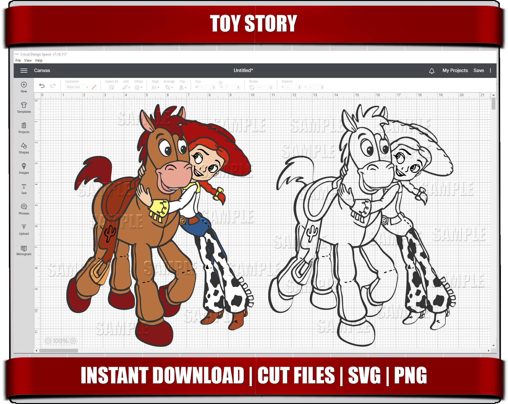 Bullseye svg imágenes prediseñadas de toy story silueta de - Etsy México