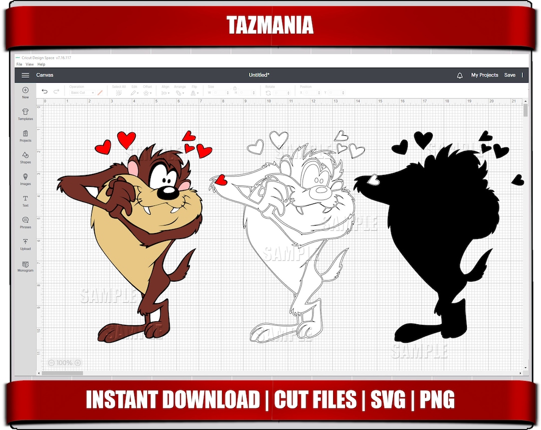 Taz Svg, Tazmania Svg, Taz Mania Svg, Clipart, Cricut Cut Files ...