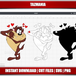 Taz Svg, Tazmania Svg, Taz Mania Svg, Clipart, Cricut Cut Files ...