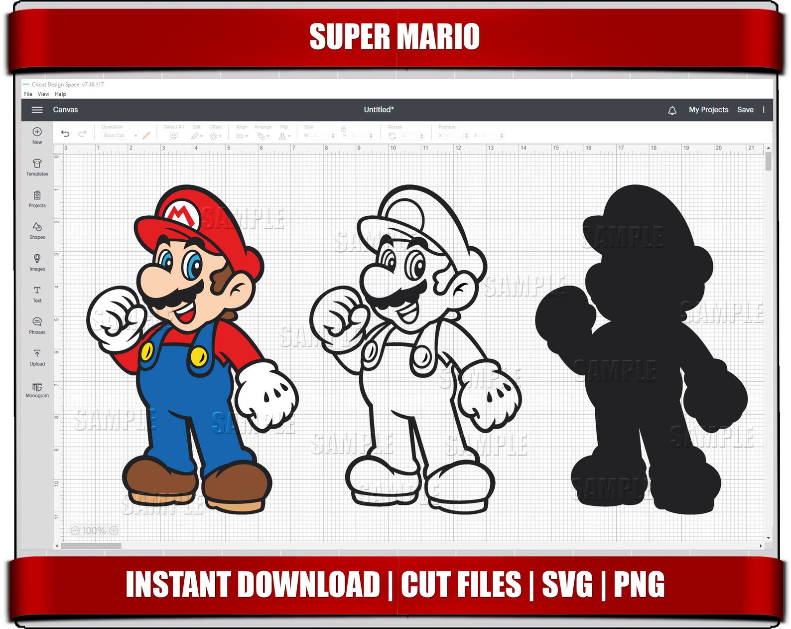 Mario Svg Mario Png Clipart Luigi Svg Mario Birthday Svg for - Etsy