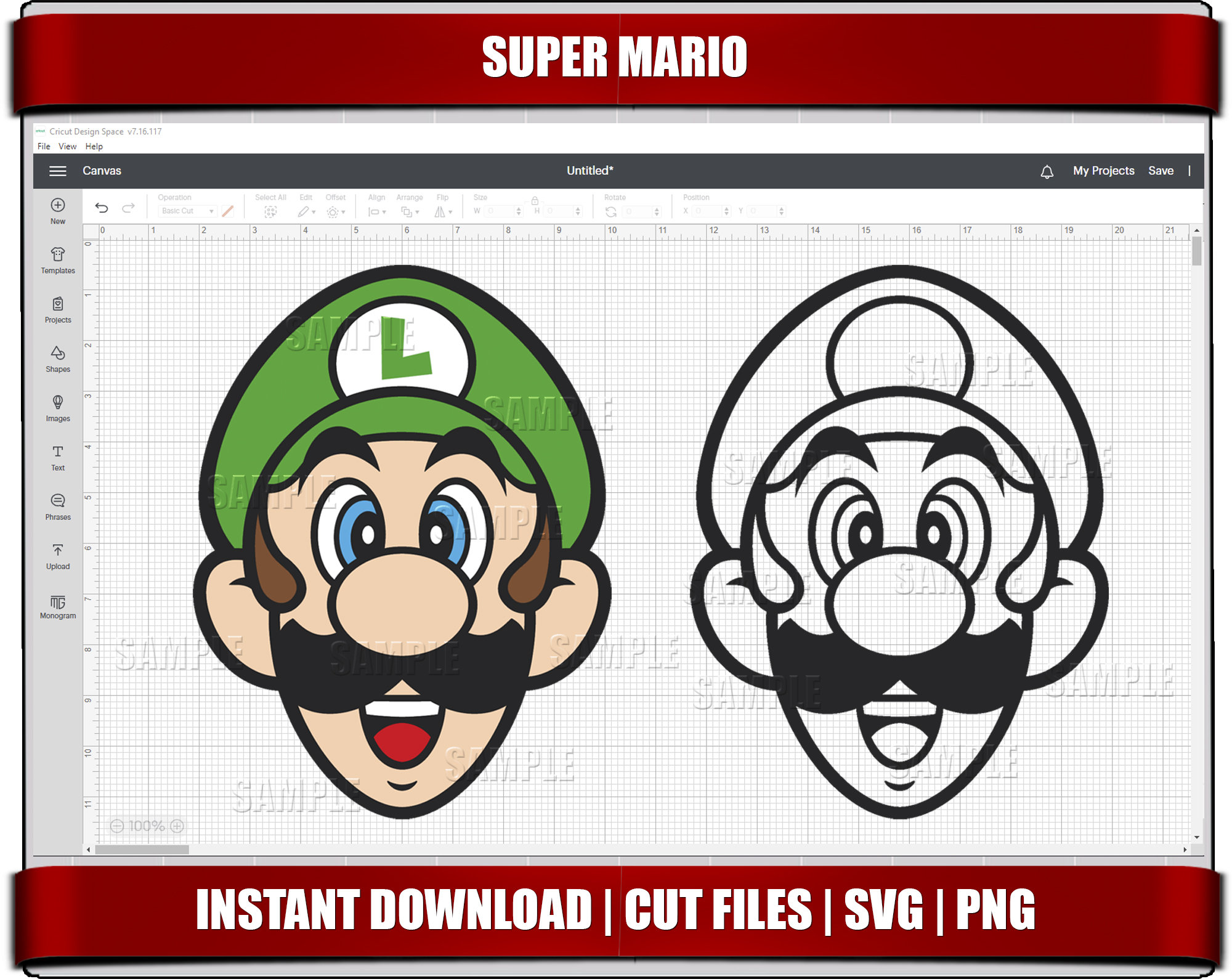 Mario Svg Mario Png Clipart Luigi Svg Mario Birthday Svg for - Etsy ...