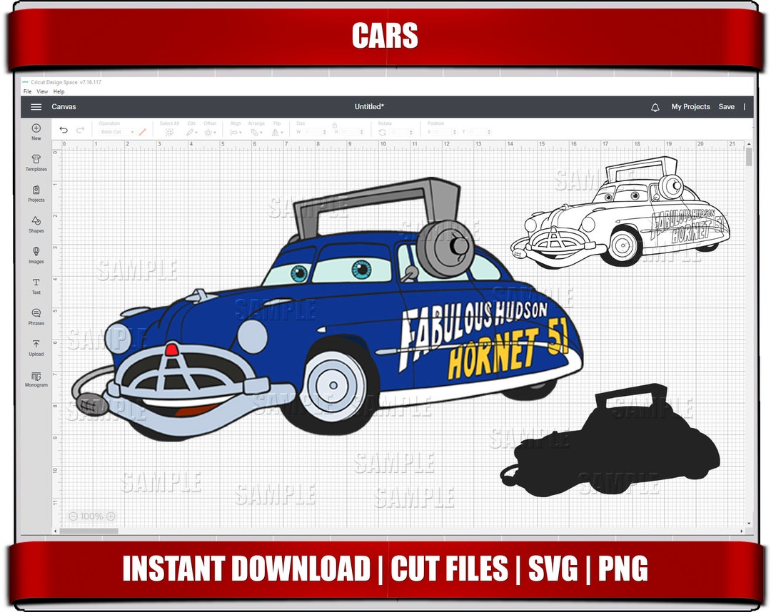 Cars Svg Png Clipart, Doc Hudson Svg, Lighting Mcqueen Instant Download ...