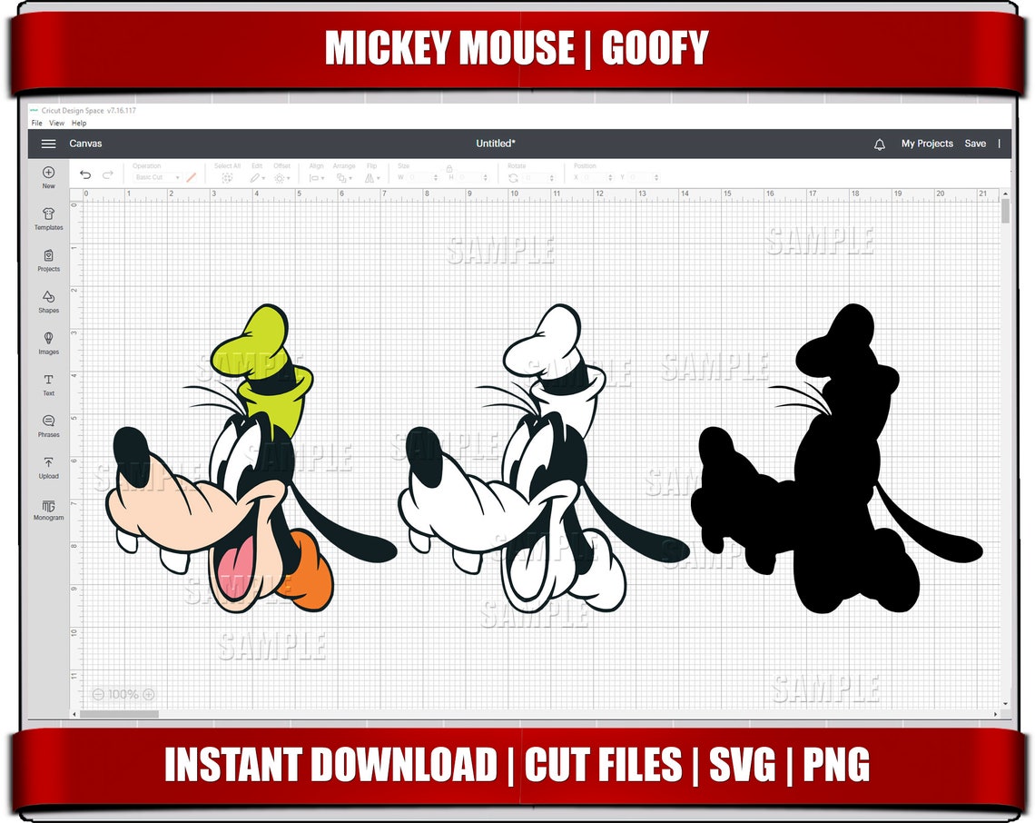 Goofy Svg Mickey Mouse Svg Instant Download Cricut Cut - Etsy