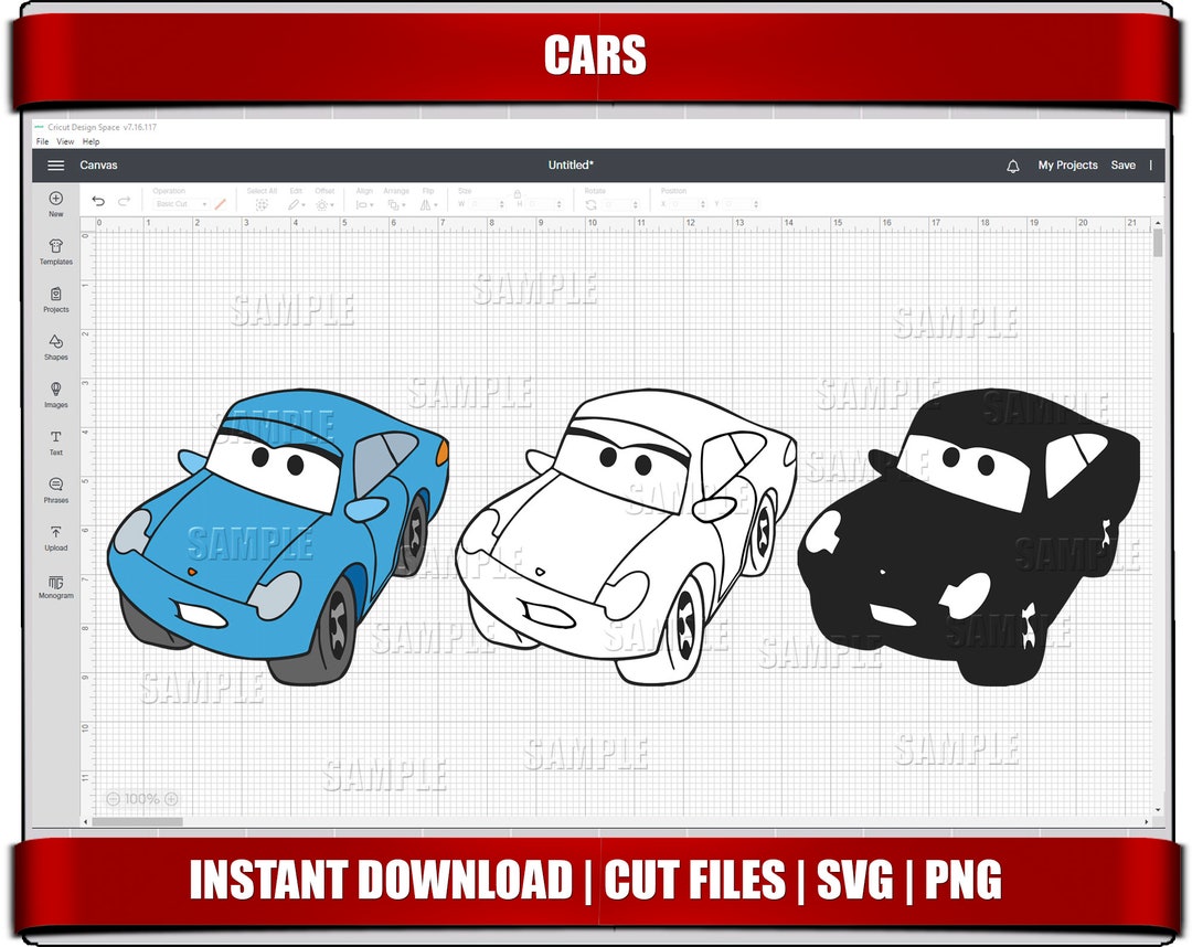 Cars Svg Png Clipart Lighting Mcqueen Instant Download for - Etsy
