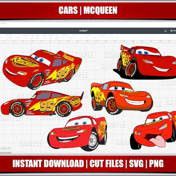 Lightning Mcqueen Printable Decals - Etsy