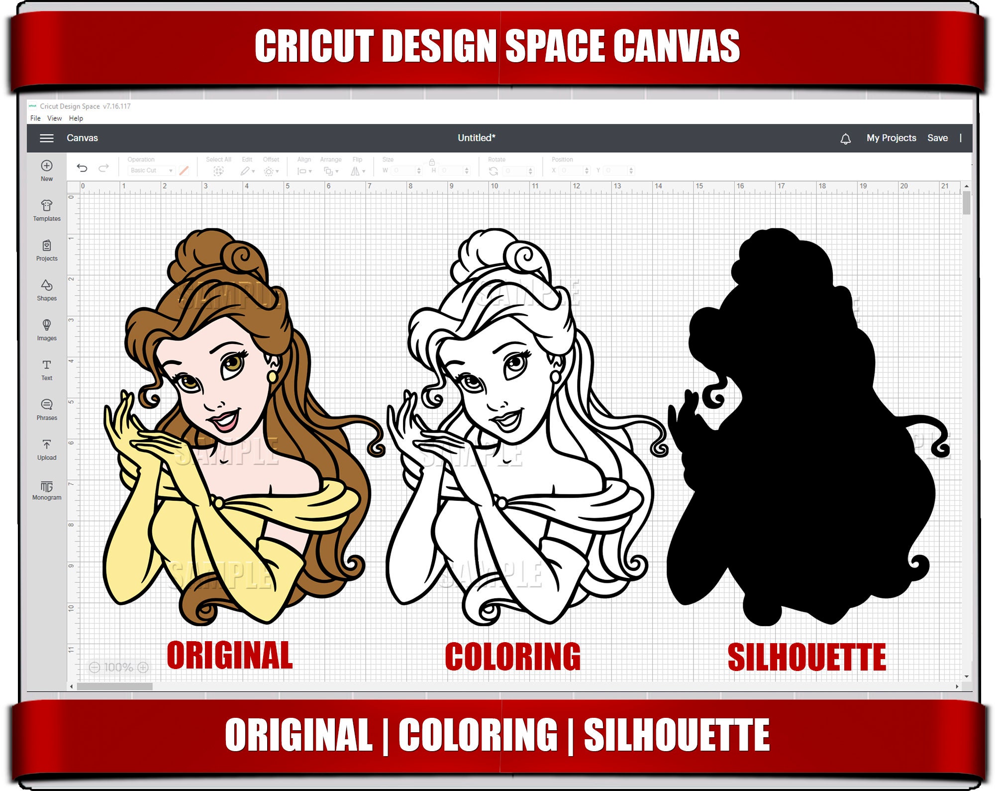 Belle SVG, Beauty and the Beast Cut Files (digital Download) - Etsy Canada