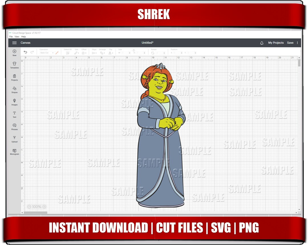 Shrek Svg, Shrek Png Clipart, Shrek Birthday Svg for Cricut Silhouette ...