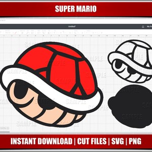 Mario Svg, Mario Png Clipart, Shell Svg Mario Birthday Svg for Cricut ...