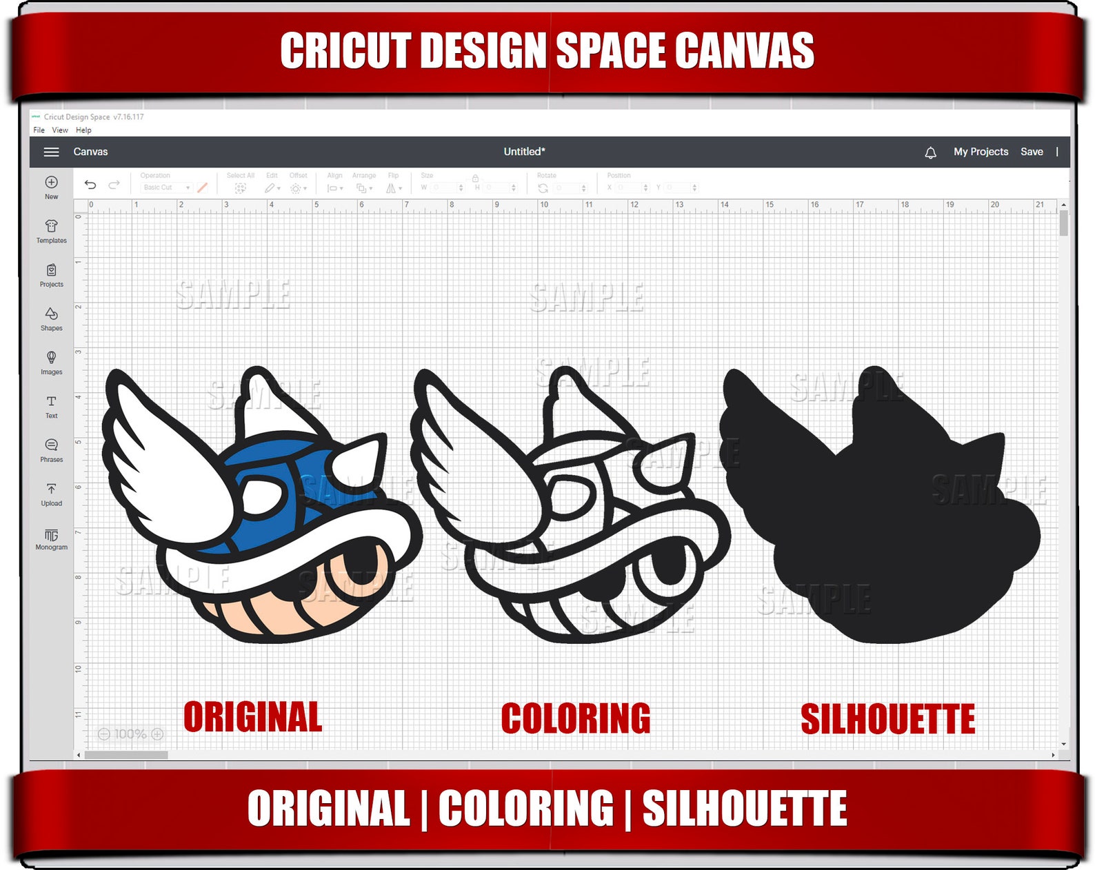 Mario Shell SVG, PNG Clipart, Cricut Silhouette Cut Files (digital ...
