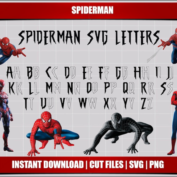 Spiderman Letters - Etsy