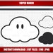 Mario Svg, Mario Cloud Svg Png Clipart, Luigi Svg Mario Birthday Cricut ...