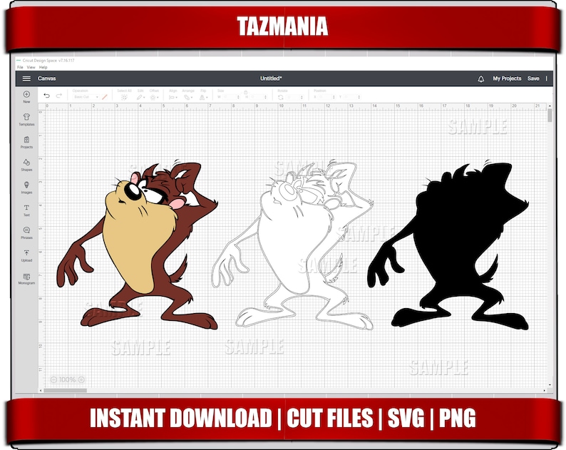 Taz Svg Tazmania Svg Taz Mania Svg Clipart Cricut Cut - Etsy