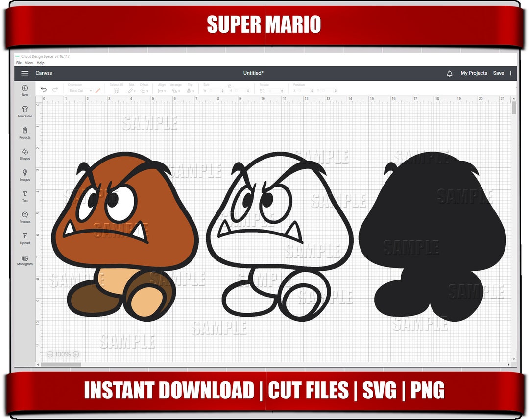 Mario Svg, Goomba Svg Clipart, Luigi Svg Mario Birthday Png Svg for ...