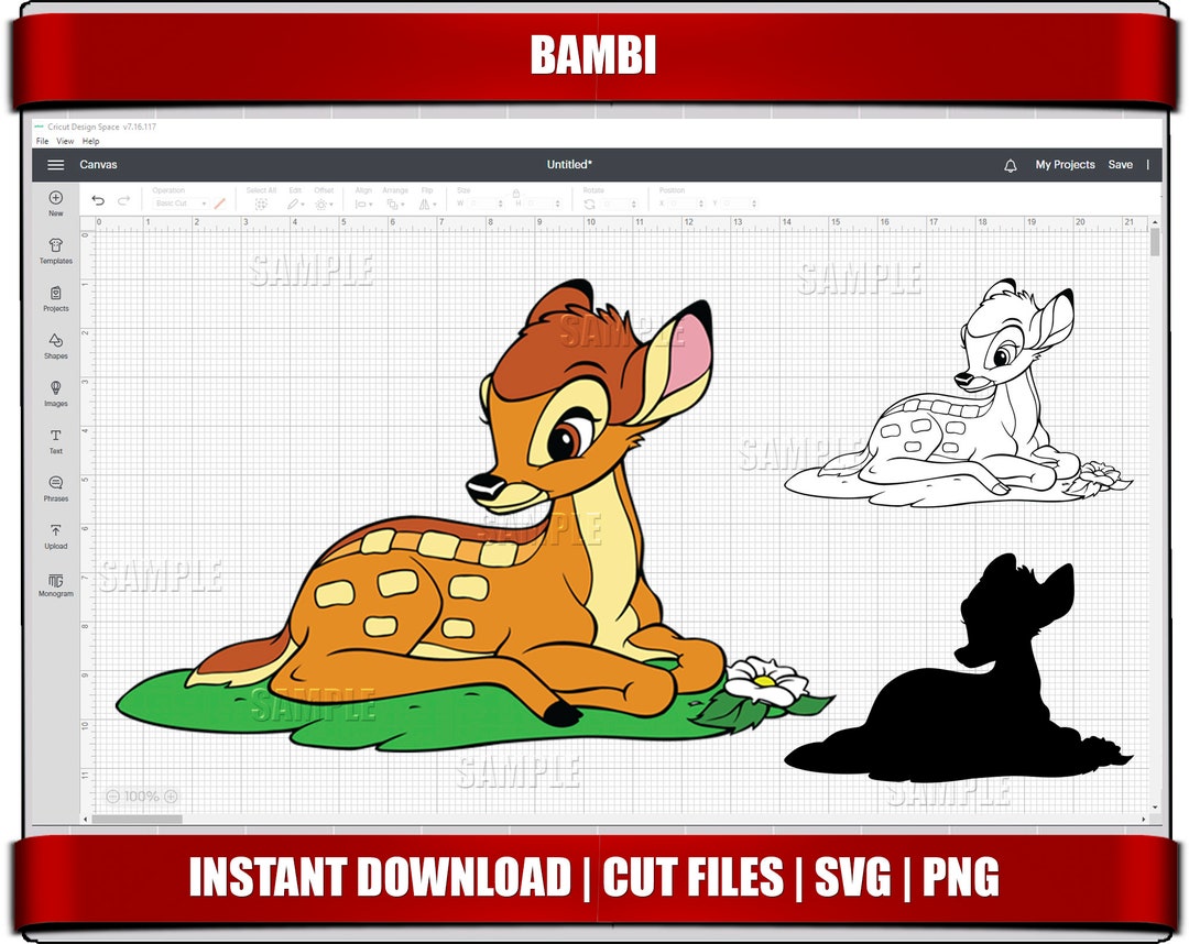 Bambi Svg, Bambi Clipart Png, Bambi Birthday Party, Instant Download ...